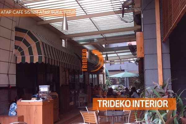 Atap cafe - Spesialis Atap Kanopi Kaca | Sunlouvre atap buka tutup ...