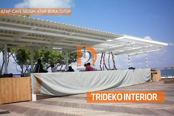 Atap cafe - Spesialis Atap Kanopi Kaca | Sunlouvre atap buka tutup ...