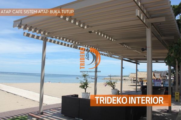 Atap cafe - Spesialis Atap Kanopi Kaca | Sunlouvre atap buka tutup ...