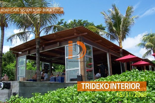 Atap cafe - Spesialis Atap Kanopi Kaca | Sunlouvre atap buka tutup ...