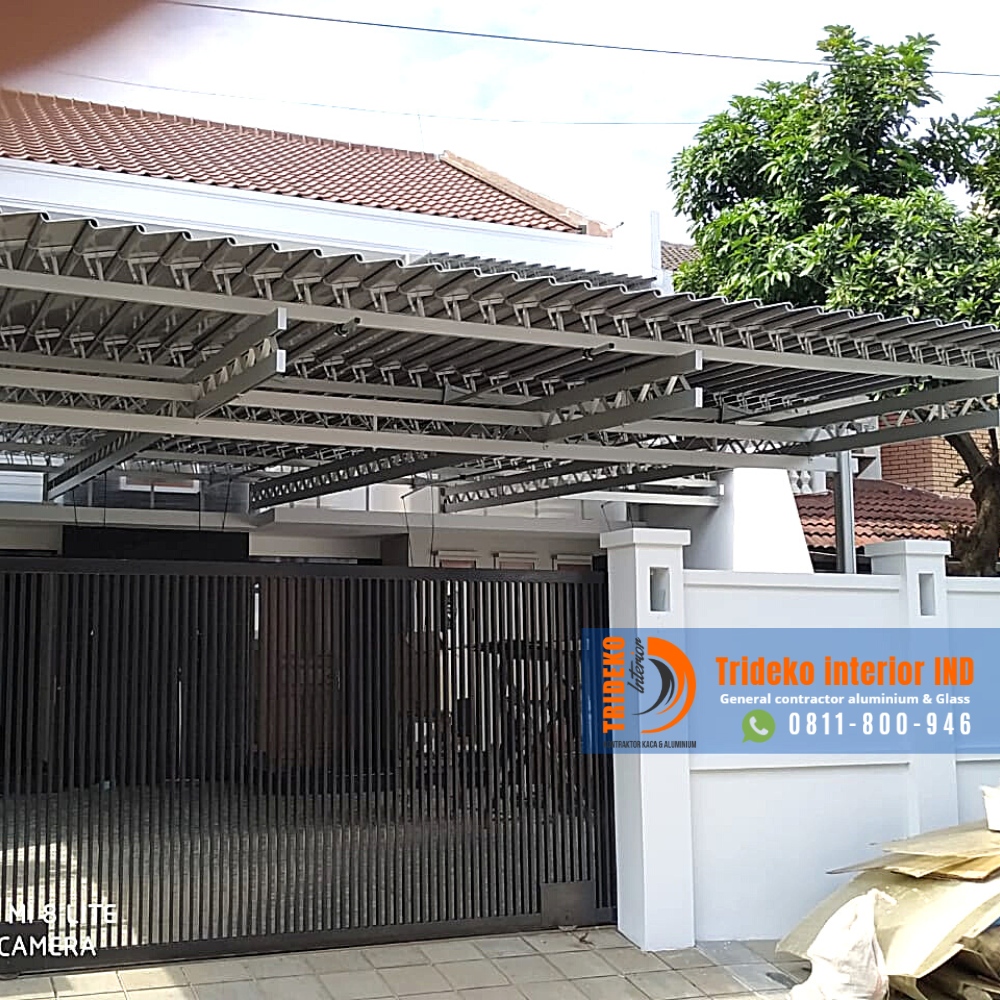 Atap carport | Spesialis Atap Kanopi Kaca | Sunlouvre atap buka tutup ...