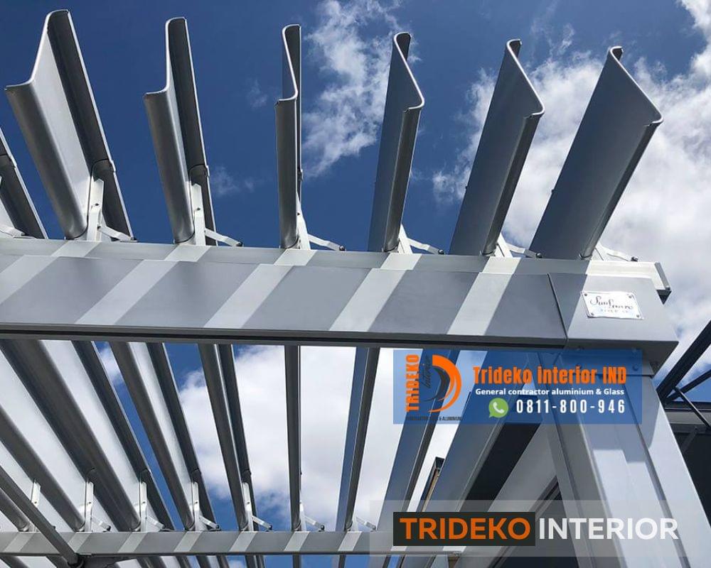 Berita Update Proyek | Kanopi Partisi ACP Sunlouvre Railing